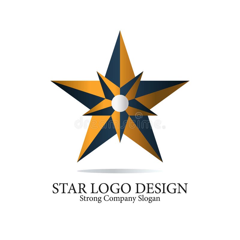 Creative Star Logo Design Idea. Stock Illustration - Illustration of ...