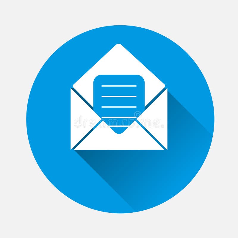 Smiling Email Icon. Quick and Easy Messenger with Emoji. Envelope ...