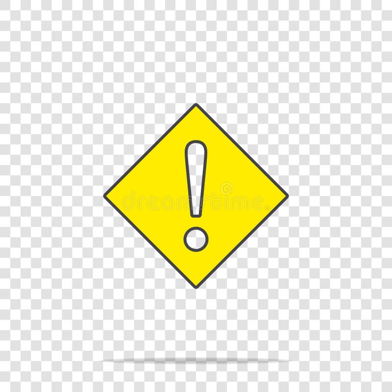Vector Icon Exclamation Mark in a Diamond. Punctuation Mark Symbol on ...
