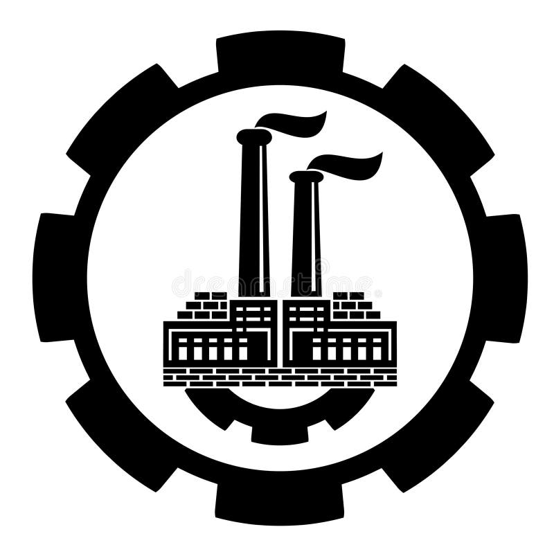 Vector Icon, Factory Logo, Factory Logo. an Industrial Facility Stock ...