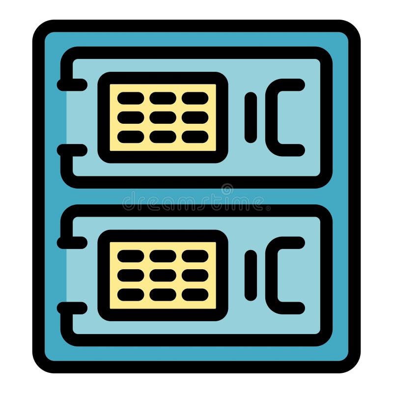 Bank Safe Deposit Boxes Icon Depicting Security and Finance Stock ...
