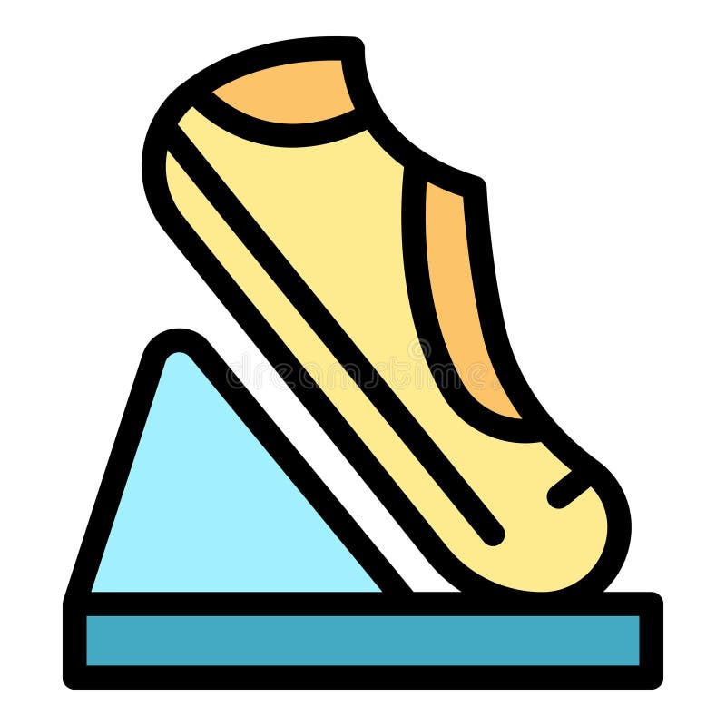Gymnast Foot Stepping on Springboard Icon Stock Illustration ...