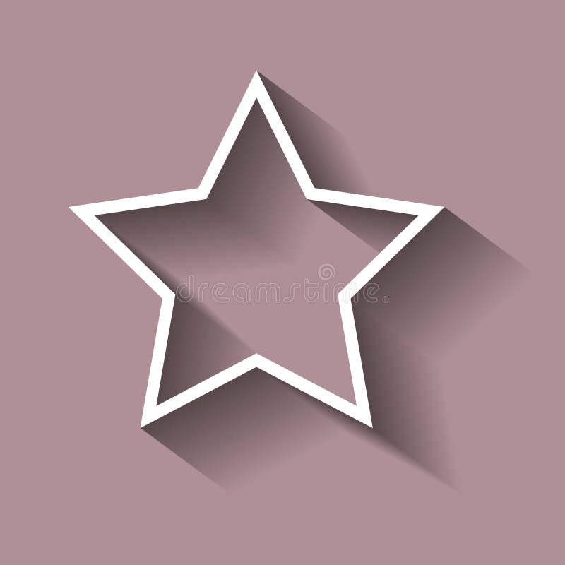 Vector Icon Five-pointed Star with Shadow Stock Vector - Illustration ...