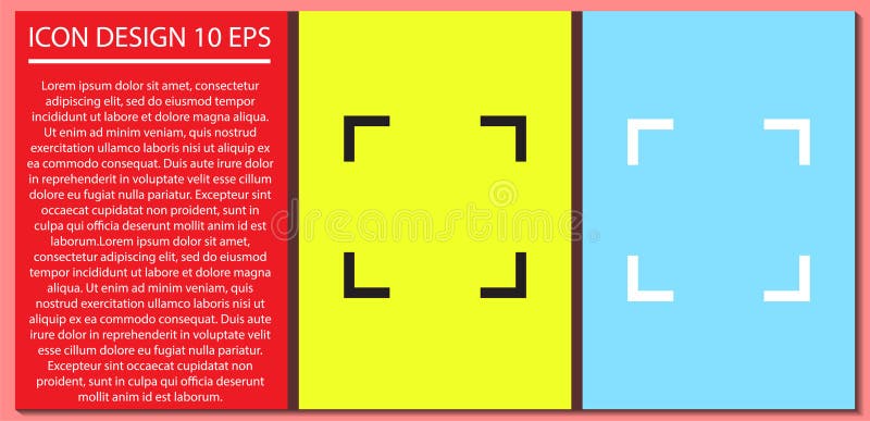 Vector Icon Full Screen , Lorem Ipsum Flat Design Stock Illustration ...