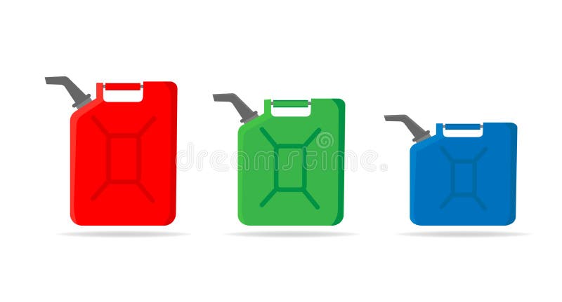 Vector Icon of a Gasoline Fuel Canister Stock Vector - Illustration of ...