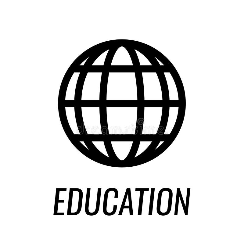 Vector Icon of Globe Isolated on White. Symbol of Education and Science ...