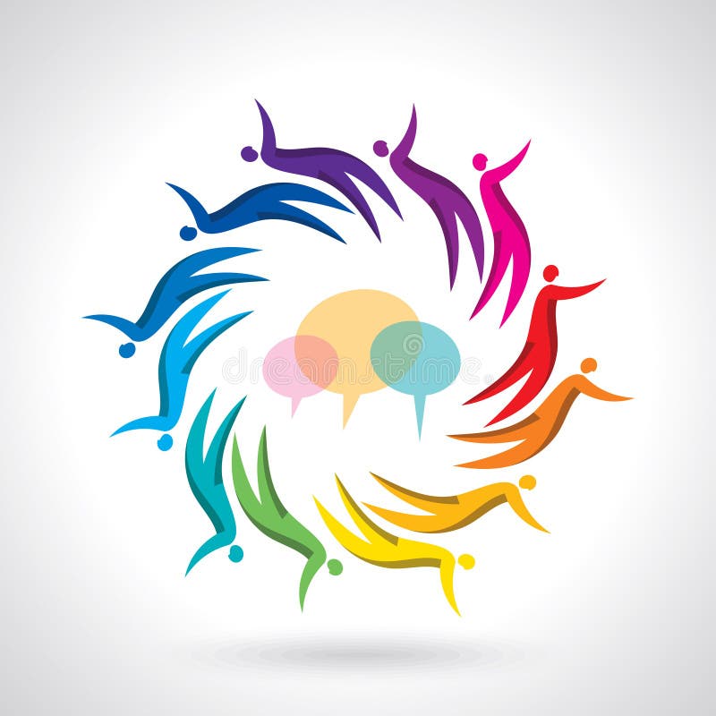 Teamwork Concept, with Colourful Hands Stock Vector - Illustration of ...