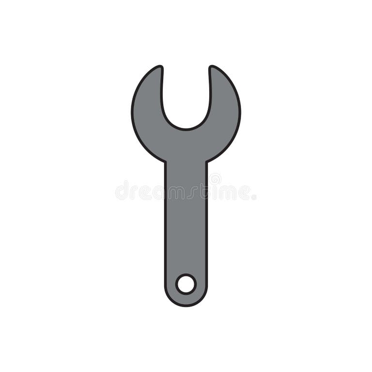 Vector icon of spanner stock vector. Illustration of maintenance ...