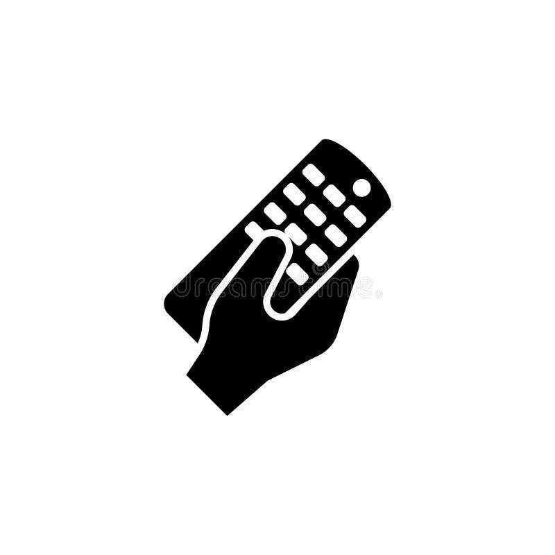 Vector Icon of a Hand Gripping a Remote Control for Intuitive Digital ...