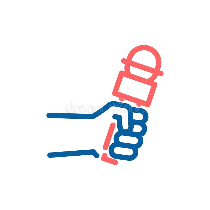 Interview Microphone Reporter Asking Questions Getting Answers Stock ...