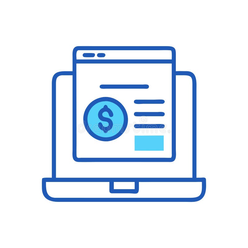 Online Payment Visual Icon stock vector. Illustration of marketing ...