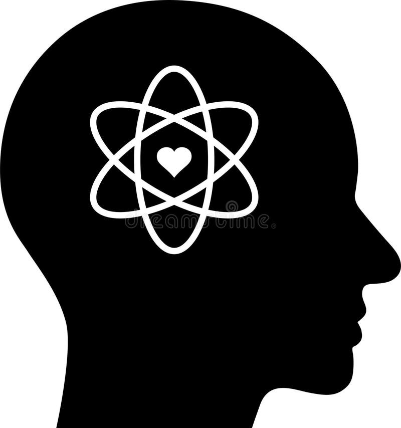 Vector Icon of a Human Head and Conceptual Core Values Symbol Stock ...