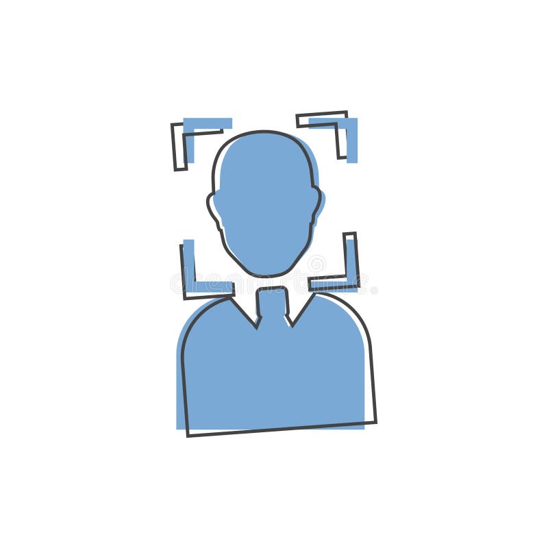 Vector Icon Identification of the Person on Cartoon Style on White ...