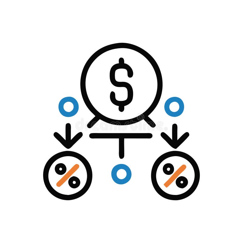 Dividend Visual Icon stock vector. Illustration of icon - 352798529