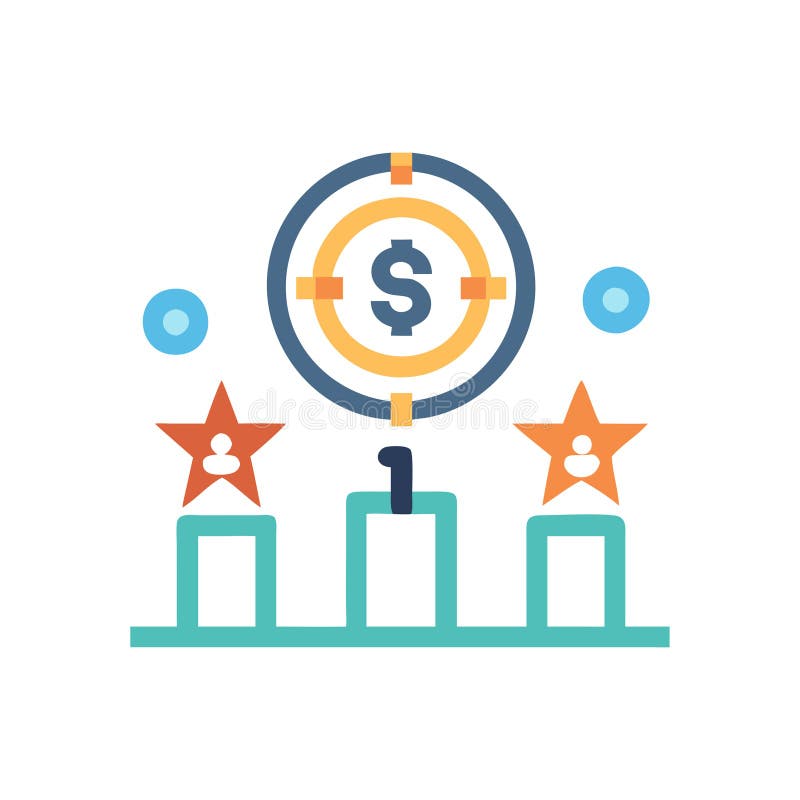 Competitive Advantage Visual Representation Stock Vector - Illustration ...