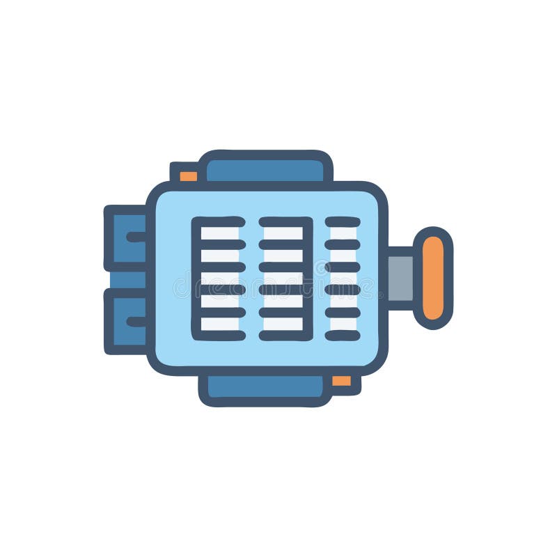 Alternator Icon for Energy Generation Stock Illustration - Illustration ...