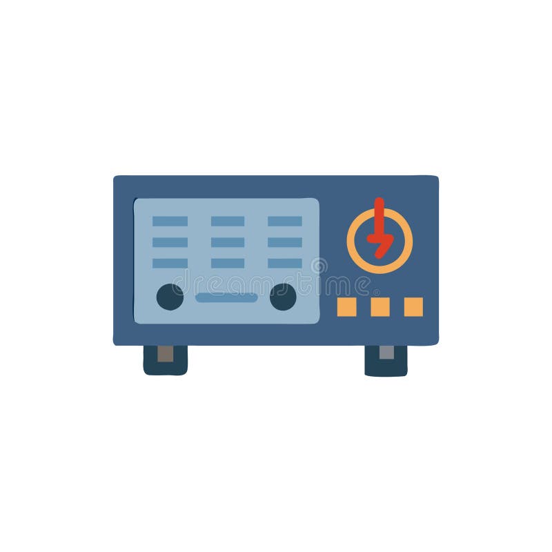Amplifier Power Supply Icon for Audio Systems Stock Illustration ...