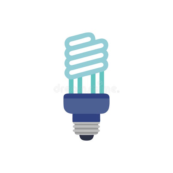 Compact Fluorescent Lamp Icon for Lighting Stock Photo - Illustration ...