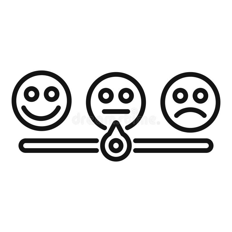 Vector Icon Illustrating Customer Feedback with Three Emoticons Ranging ...