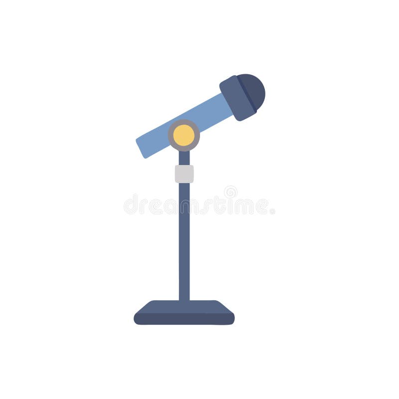 Microphone Stand Icon for Performance Stock Illustration - Illustration ...