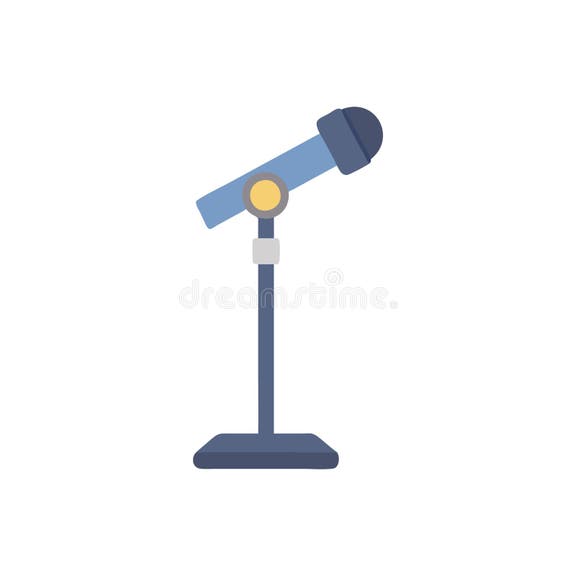 Microphone Stand Icon for Performance Stock Illustration - Illustration ...