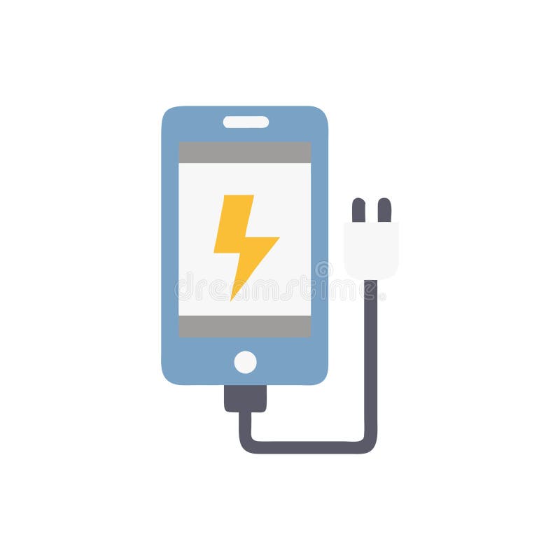 Mobile Charger Icon for Devices Stock Illustration - Illustration of ...