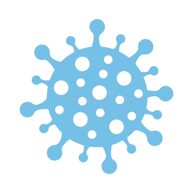Vector Icon Illustration of Blue Colored Covid-19 Virus Stock Vector ...