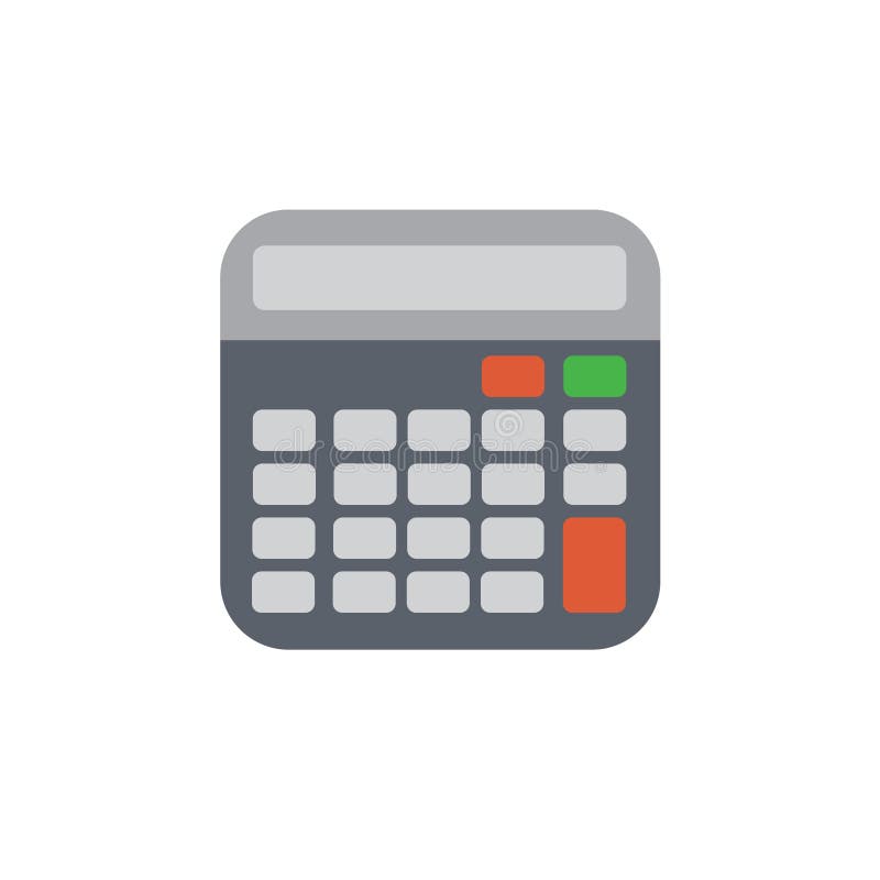 Vector Icon or Illustration with Calculator in Material Design Style ...