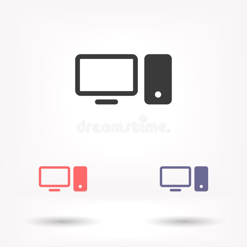 Computer Vector Icon , Lorem Ipsum Flat Design Stock Illustration ...