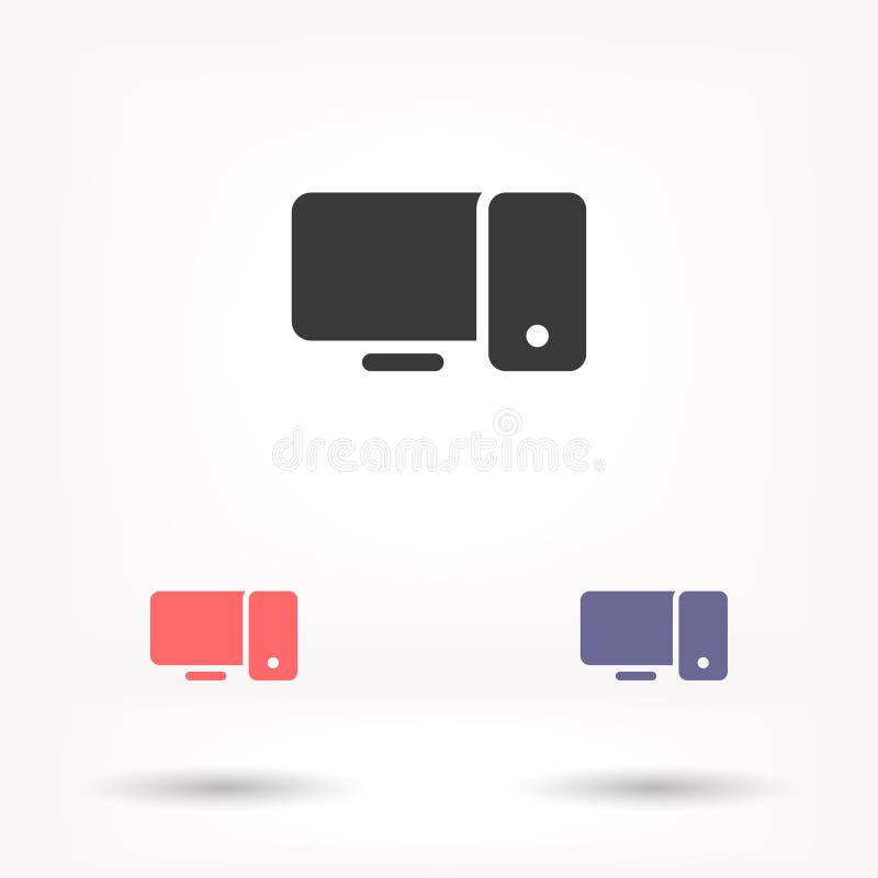 Computer Vector Icon , Lorem Ipsum Flat Design Stock Illustration ...
