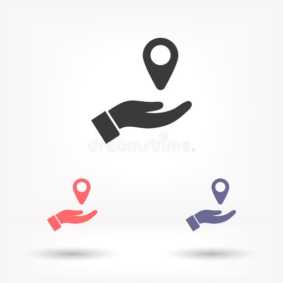 Mark in the Hand Icon , Lorem Ipsum Flat Design Stock Illustration ...