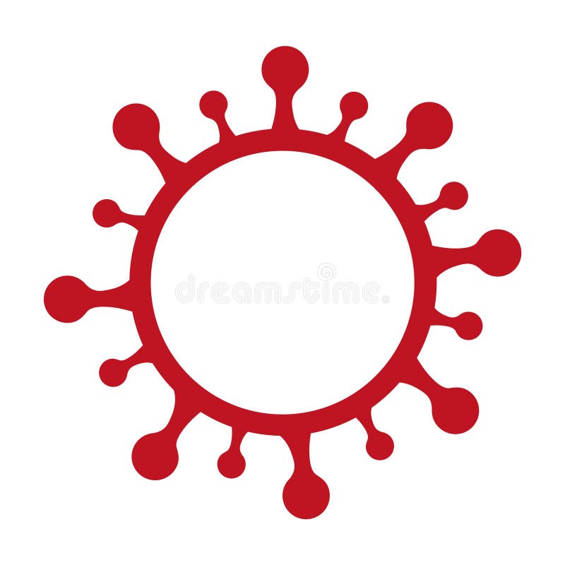 Vector Icon Illustration of Red Colored Virus Stock Vector ...