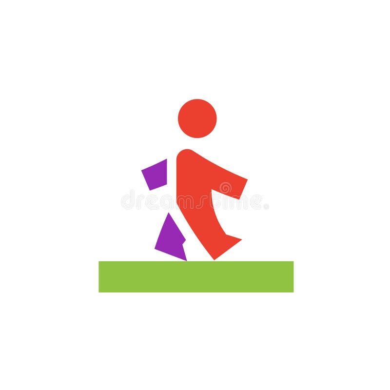 Vector Icon or Illustration Showing Walking Human in Material Design ...