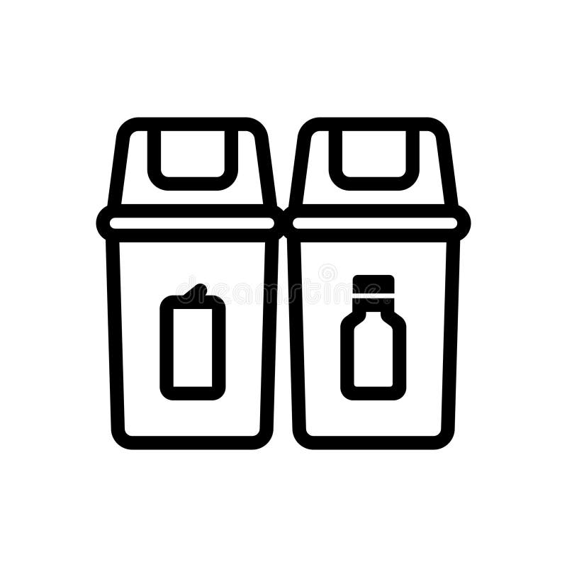 Icon Illustration on the Theme of Ecology (garbage Separation Stock ...