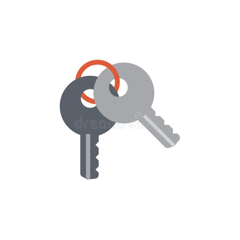 Vector Icon Illustration with Two Keys in Material Design Style Stock ...