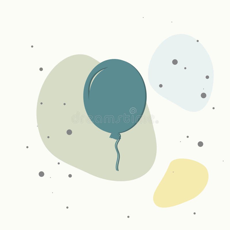 Vector Icon Image Balloon on Multicolored Background Stock Vector ...