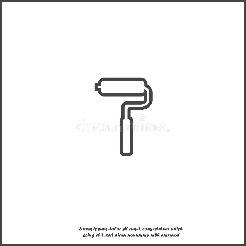 Vector Icon Image Paint Roller on White Isolated Background Stock ...
