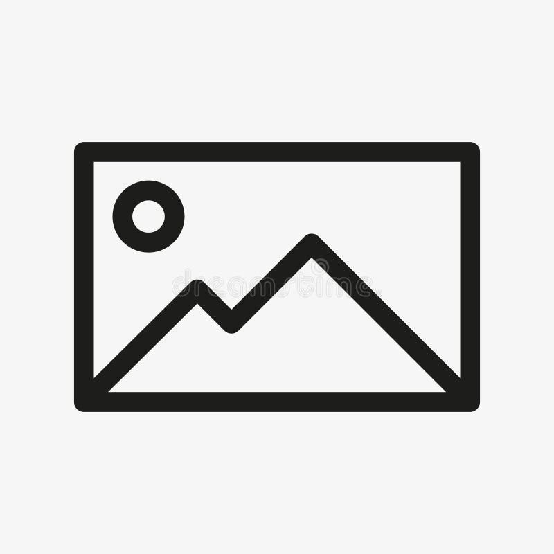 Vector Icon of an Image. Picture Outline Sign Stock Vector ...