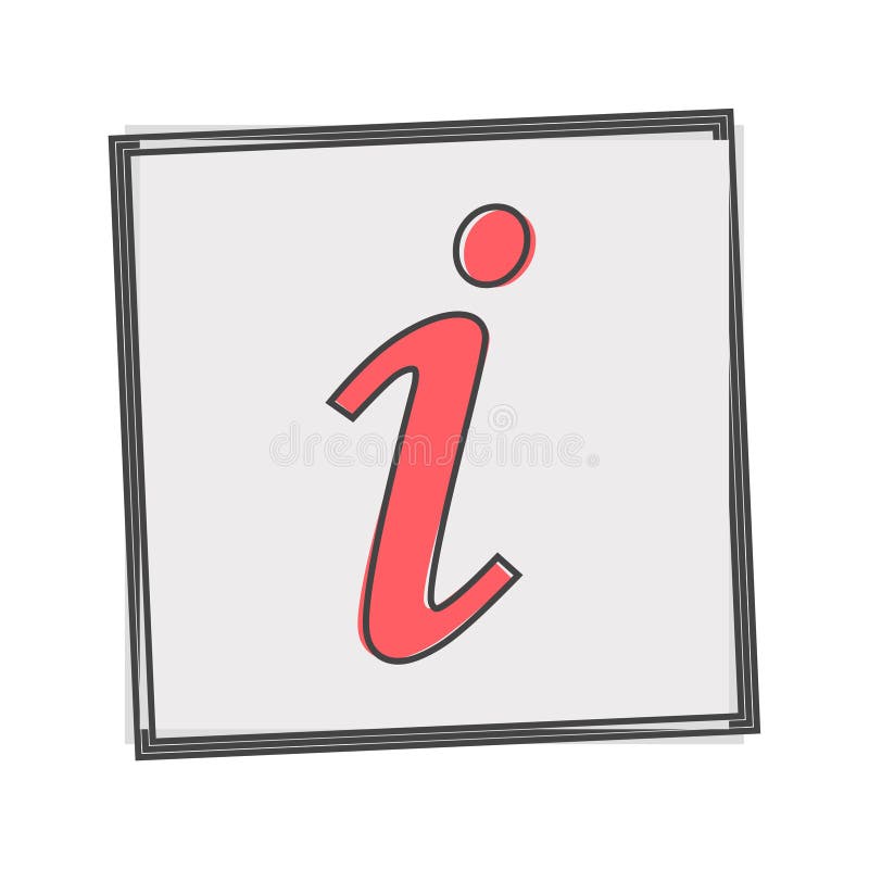 Vector Icon Information Cartoon Style on White Isolated Background ...