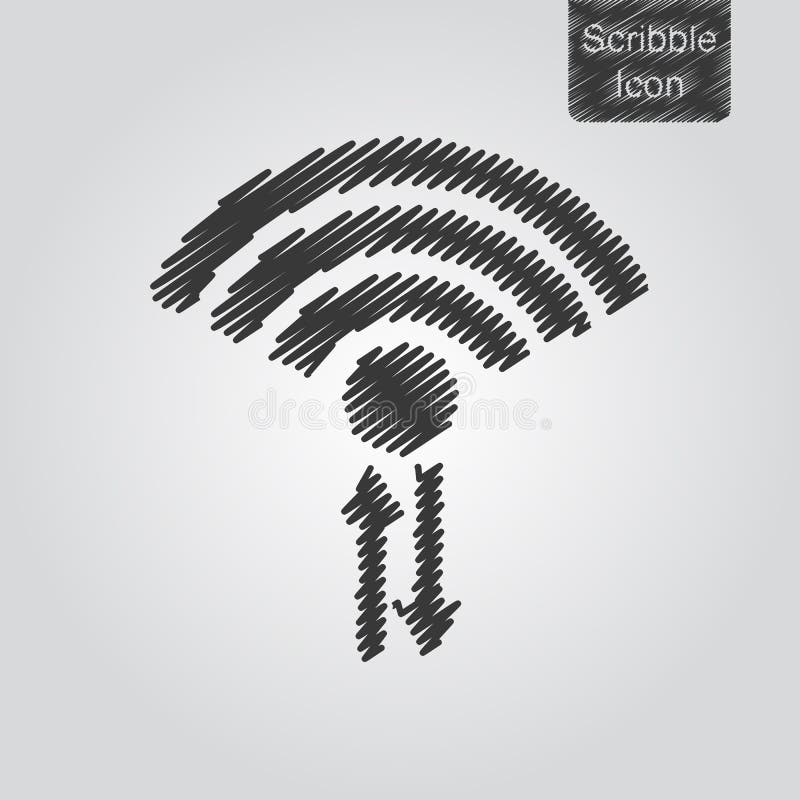Vector Icon of Internet Speed Concept in Scribble Style Stock Vector ...