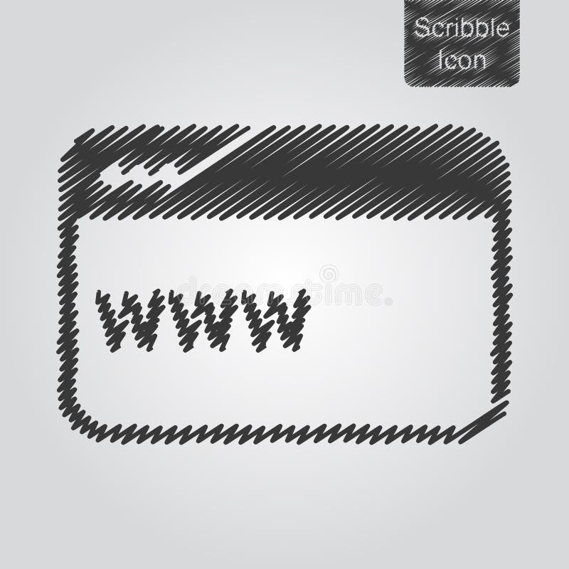 Vector Icon of Internet Surfing Concept in Scribble Style Stock Vector ...