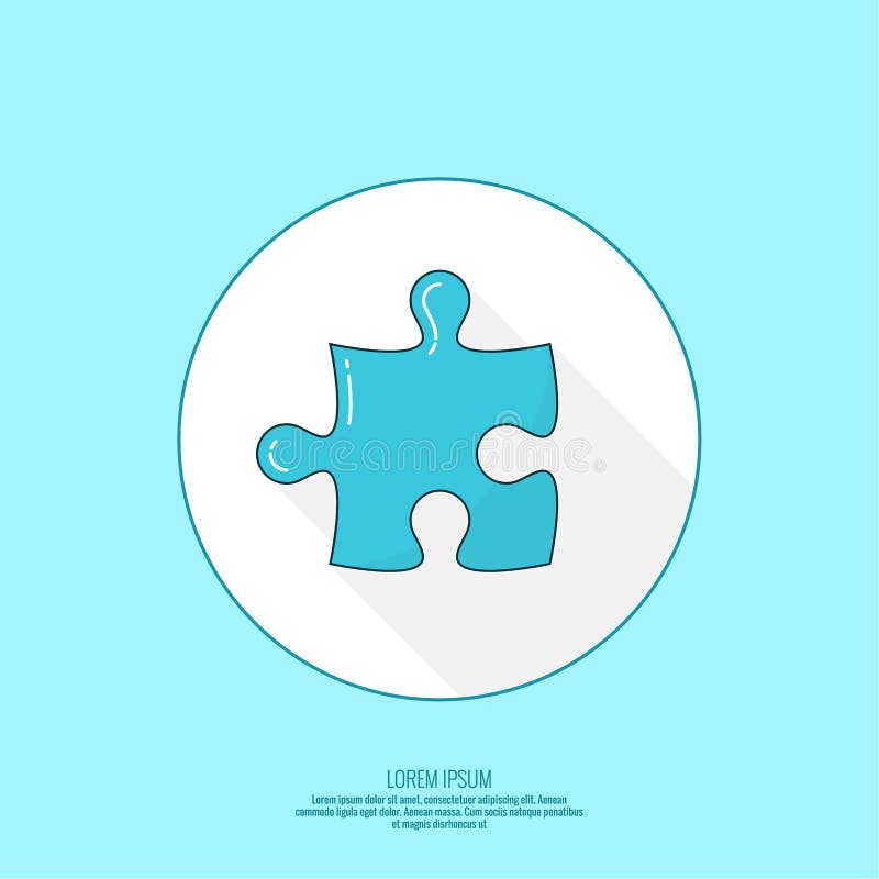 Vector icon with Jigsaw. stock vector. Illustration of corporate ...