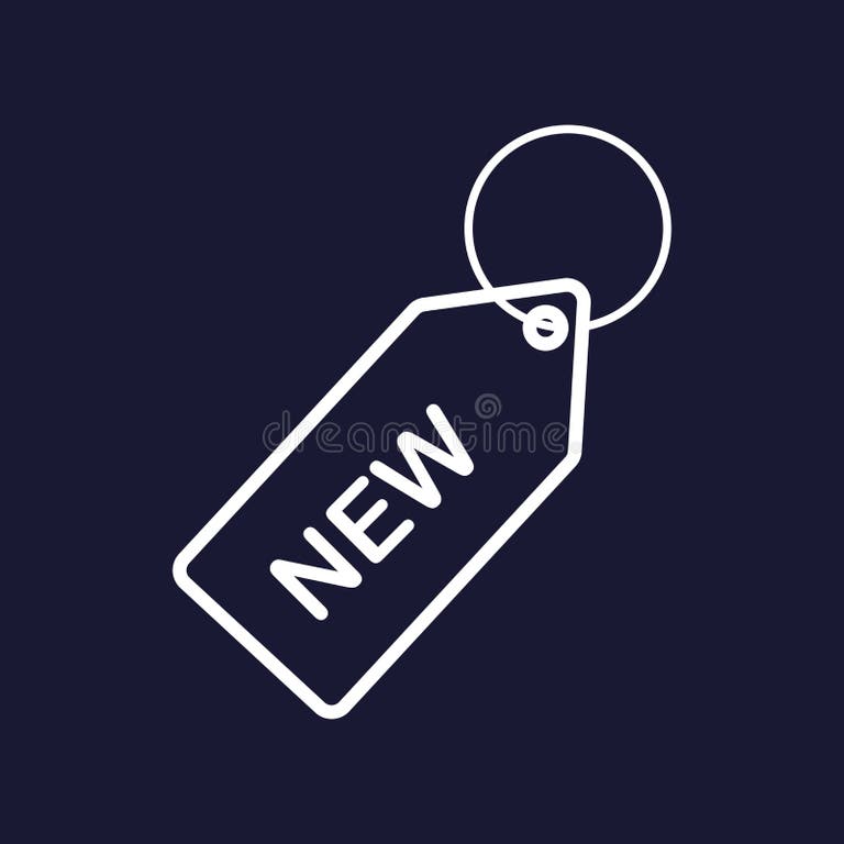 Vector Icon, Key Ring with a New Inscription. Stock Vector ...