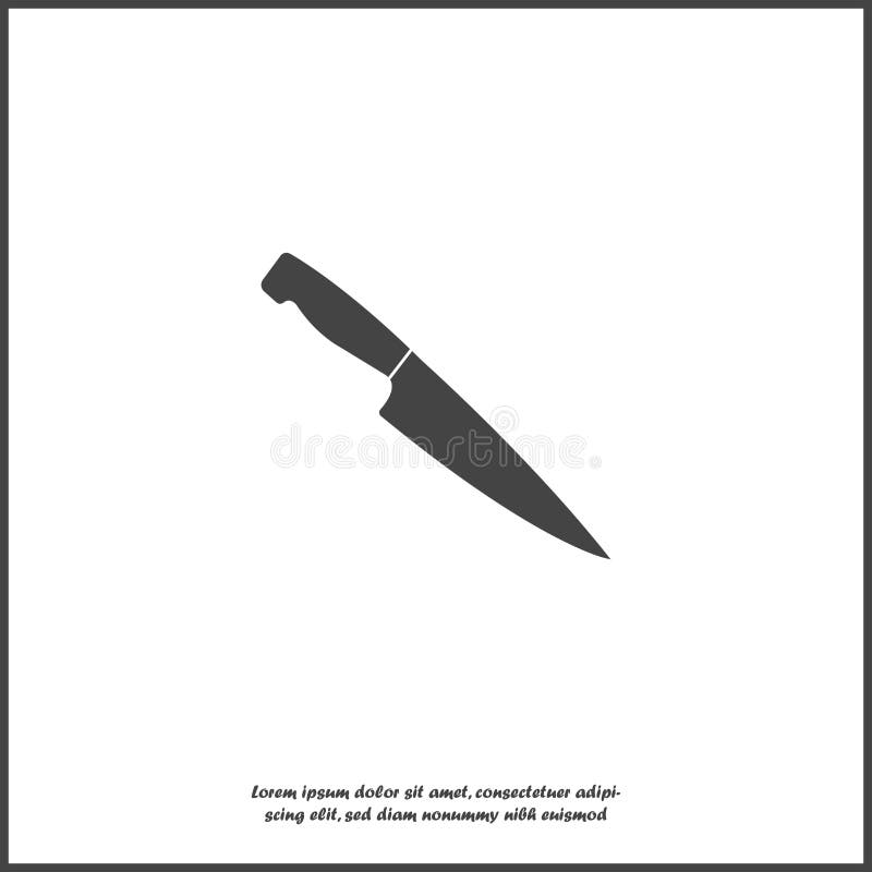 Vector Icon Knife on White Isolated Background. Layers Grouped for Easy ...
