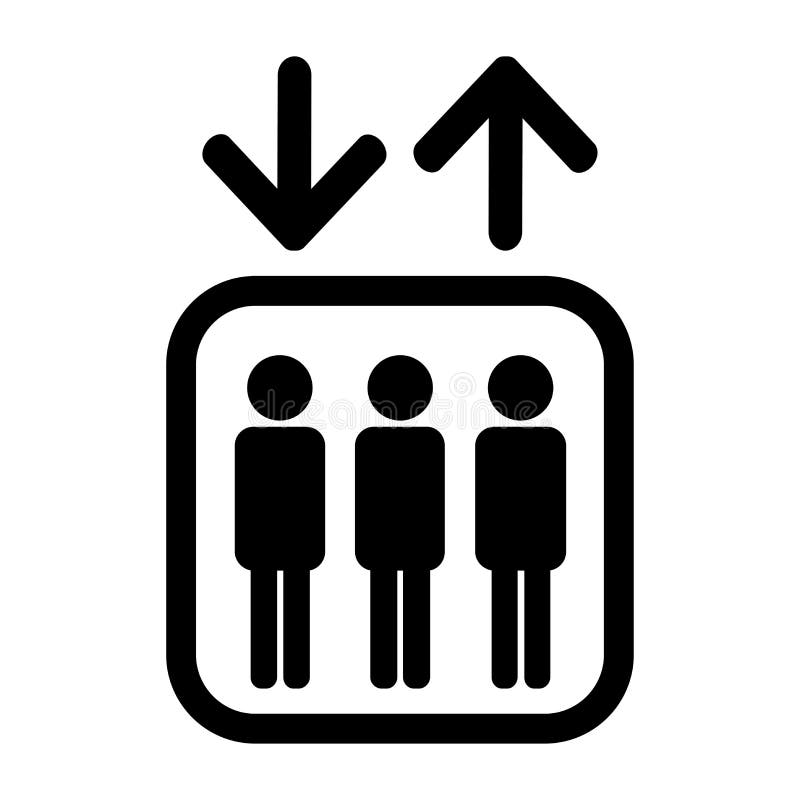 Vector icon lift. stock vector. Illustration of exit - 99889855
