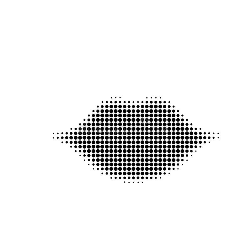 Vector Icon of the Lips Halftone Effect Stock Vector - Illustration of ...