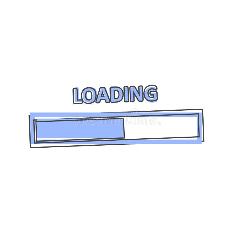 Vector Icon Loading Bar Cartoon Style on White Isolated Background ...