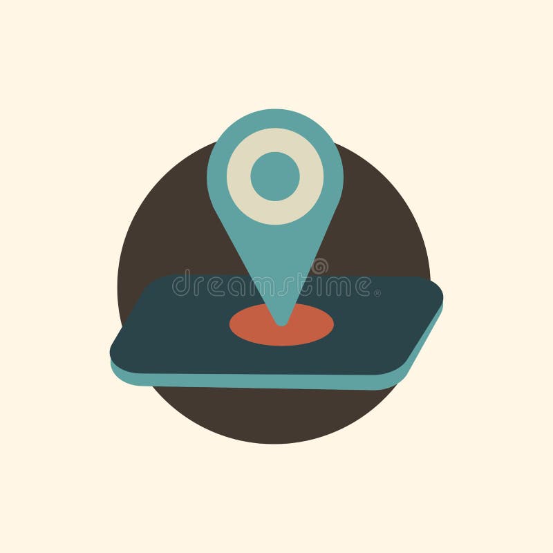 Vector Icon Location Destination Map Stock Vector - Illustration of ...