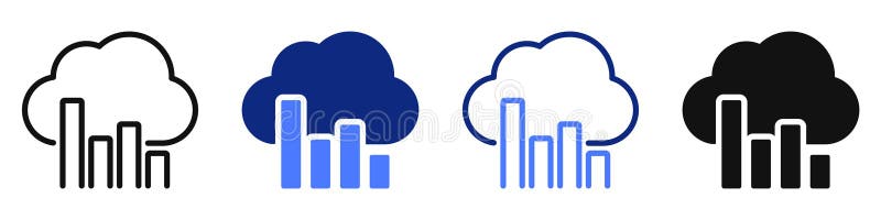 Vector Icon or Logo of Cloud Computing Technology Stock Illustration ...
