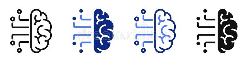 Vector Icon or Logo of Digital Mind Stock Vector - Illustration of ...